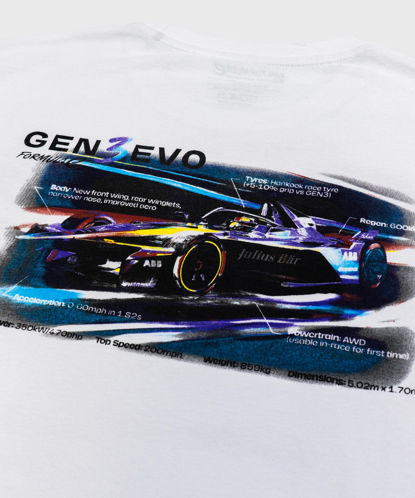 Formula E Men's Gen3 Evo Speed White T-Shirt – Formula E Store